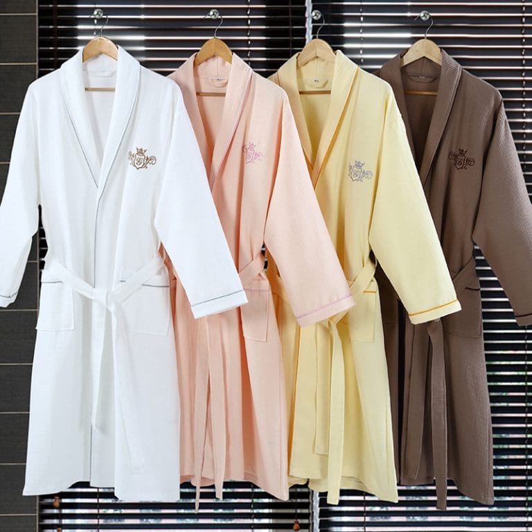 Hotel Bathroom Waffle Weave Bathrobe - DERBAL