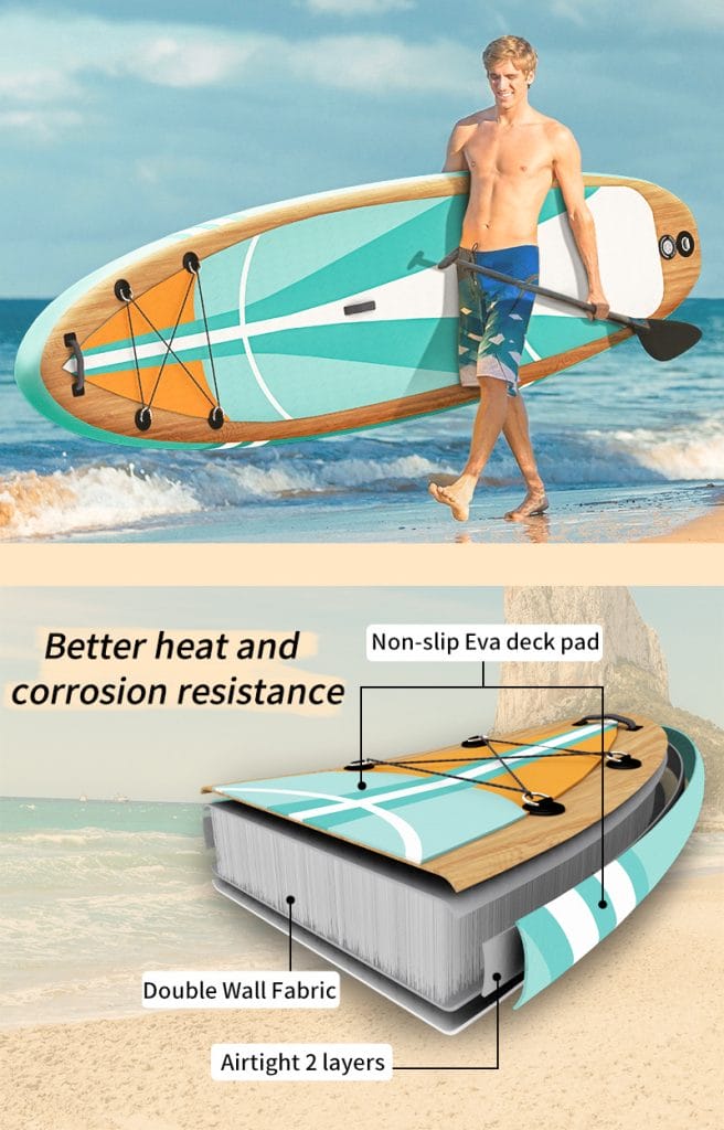 SUP Tower Stand Up Inflatable Paddle Skiing Board Bundle - DERBAL