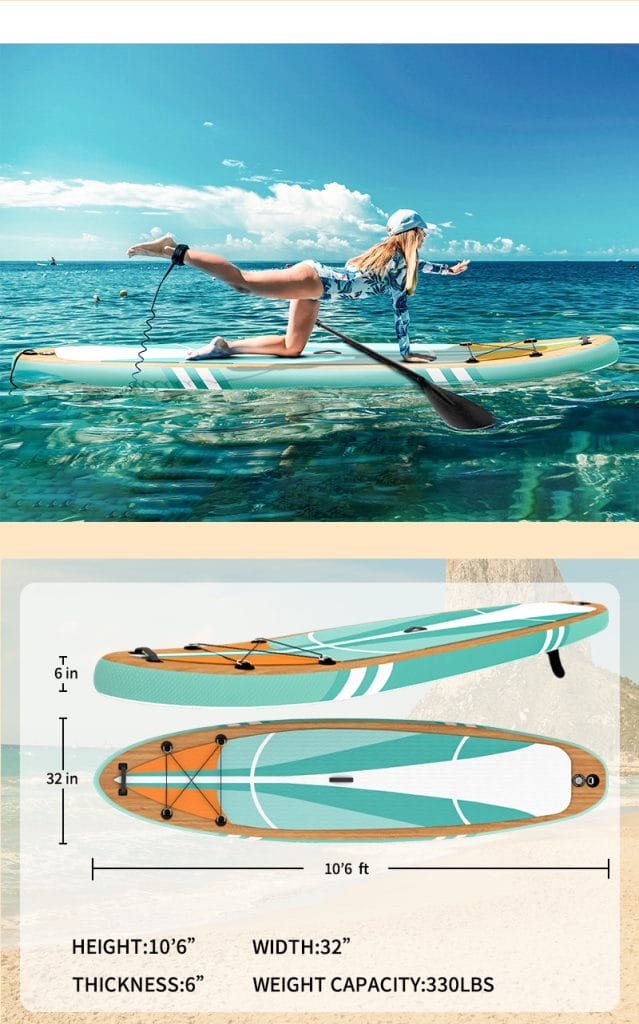 SUP Tower Stand Up Inflatable Paddle Skiing Board Bundle - DERBAL