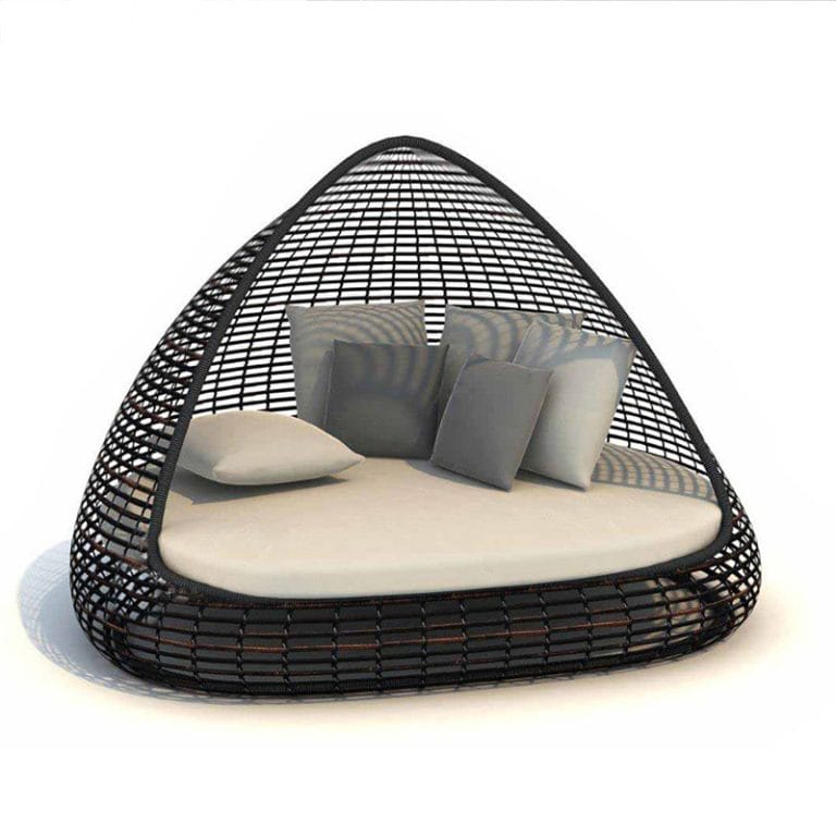 Beach Resort DayBed with Cushions Patio Wicker Sofa - DERBAL