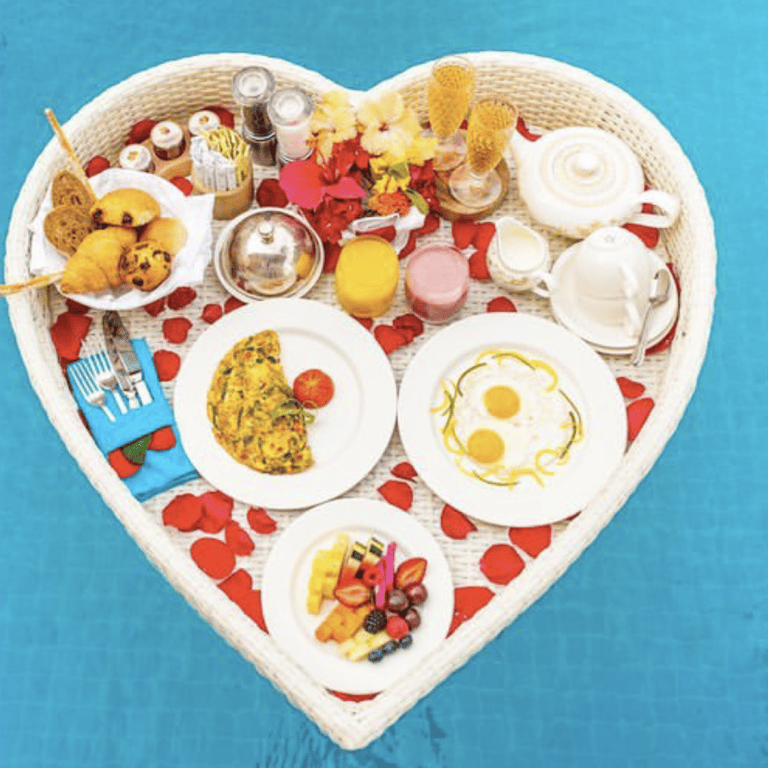 Food Trays Hotel Pool Floating Tray PE Rattan Serving Trays - DERBAL