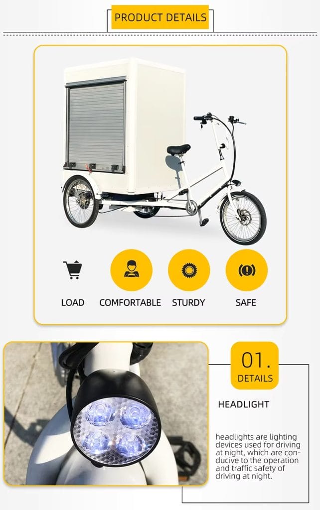 Cargo Delivery Trike Food Truck E-Tricycle for Hotel - DERBAL