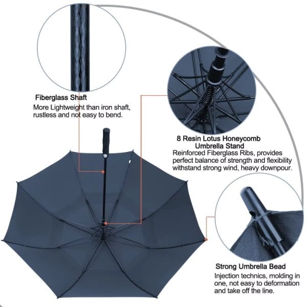 Derbal Double Layer Custom Golf Umbrella - DERBAL