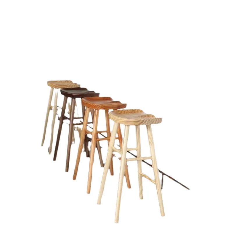 24.25 Inch Wooden Bar Stools - DERBAL